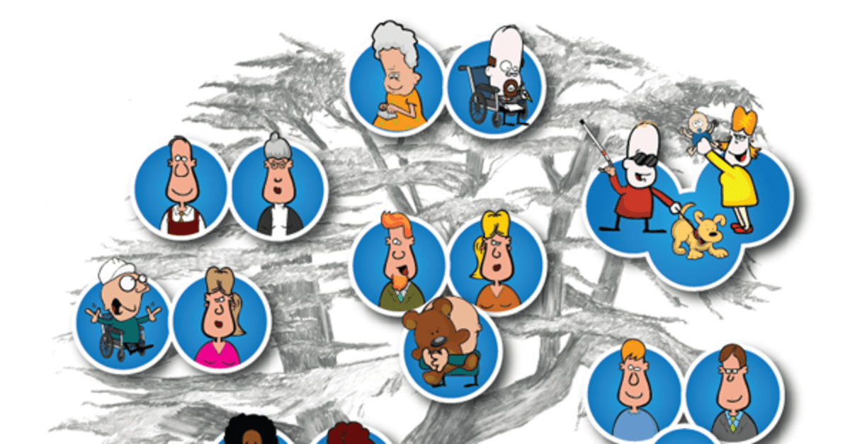 Poster met cartoons over samenwerken in de wijk